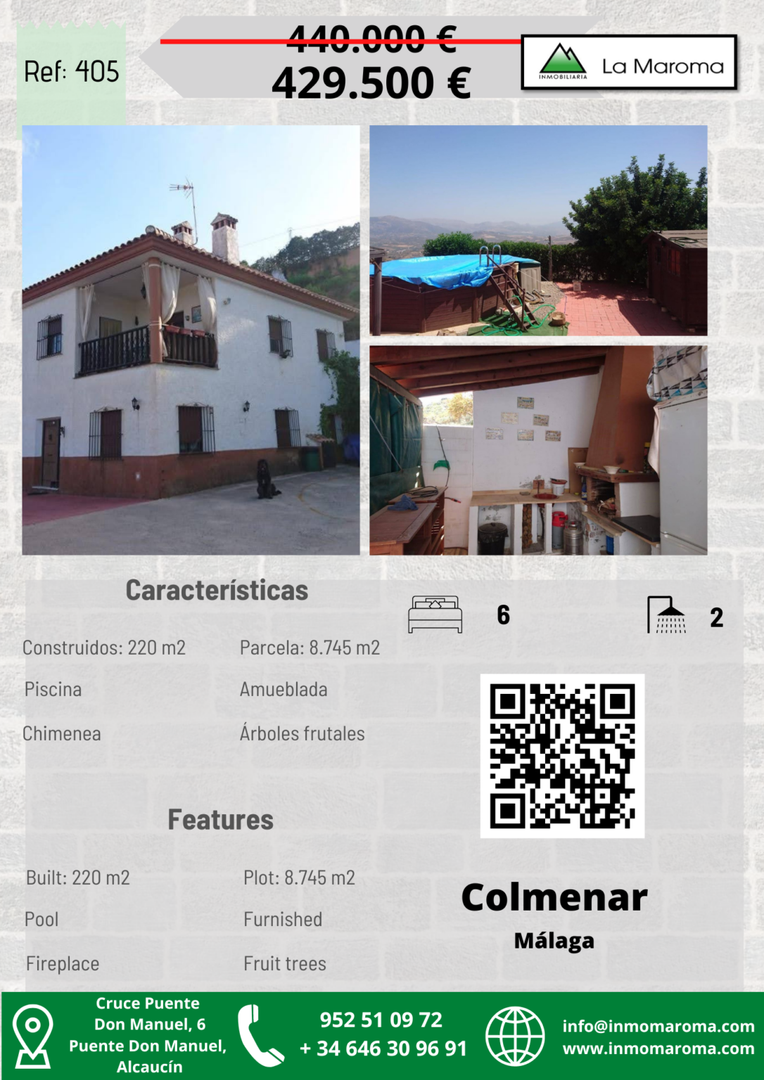 Ref 405 – Villa Colmenar – Inmobiliaria La Maroma Real Estate